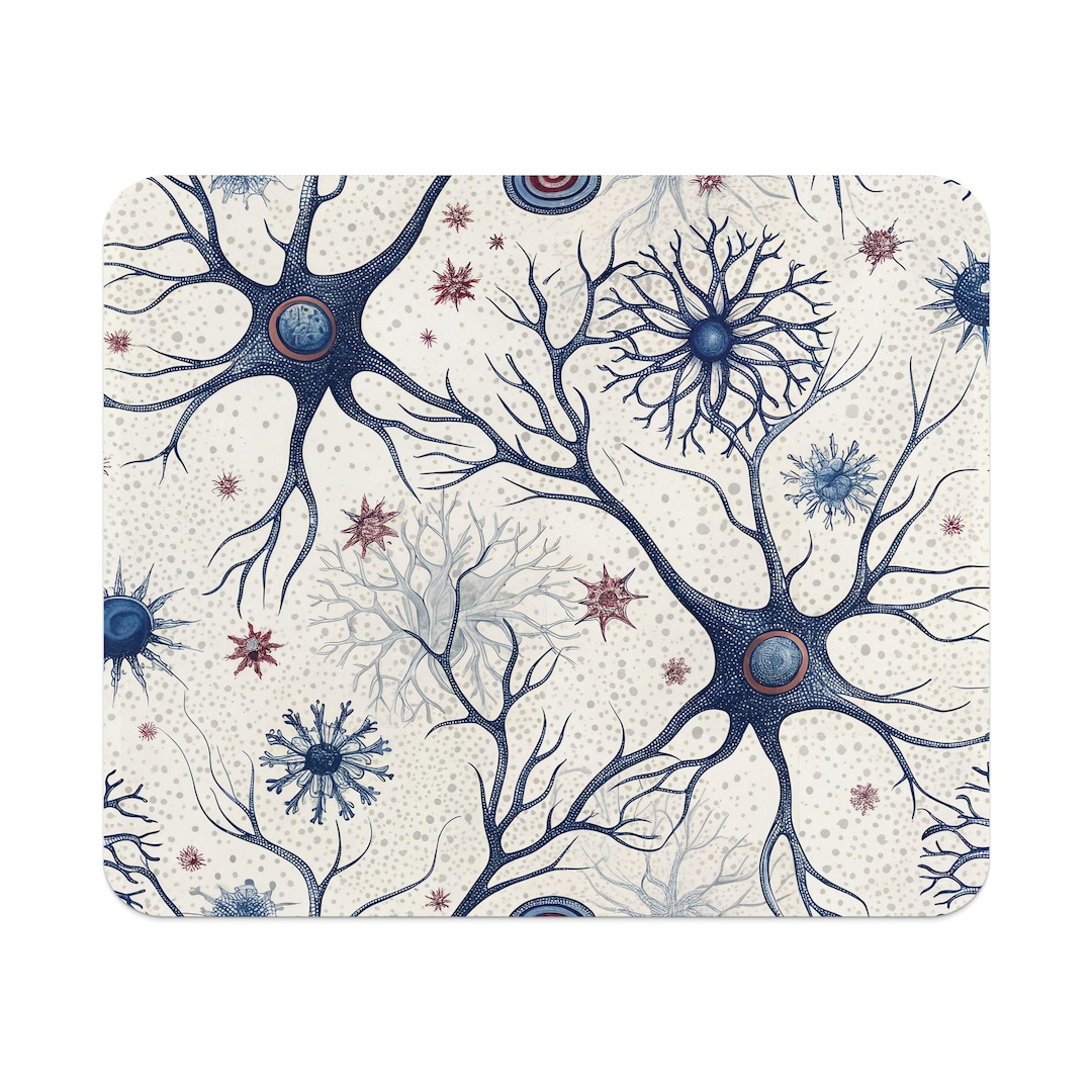 Neurons Mouse Pad, Science Art Mouse Pad, Neuroscience Desk Accessory ...