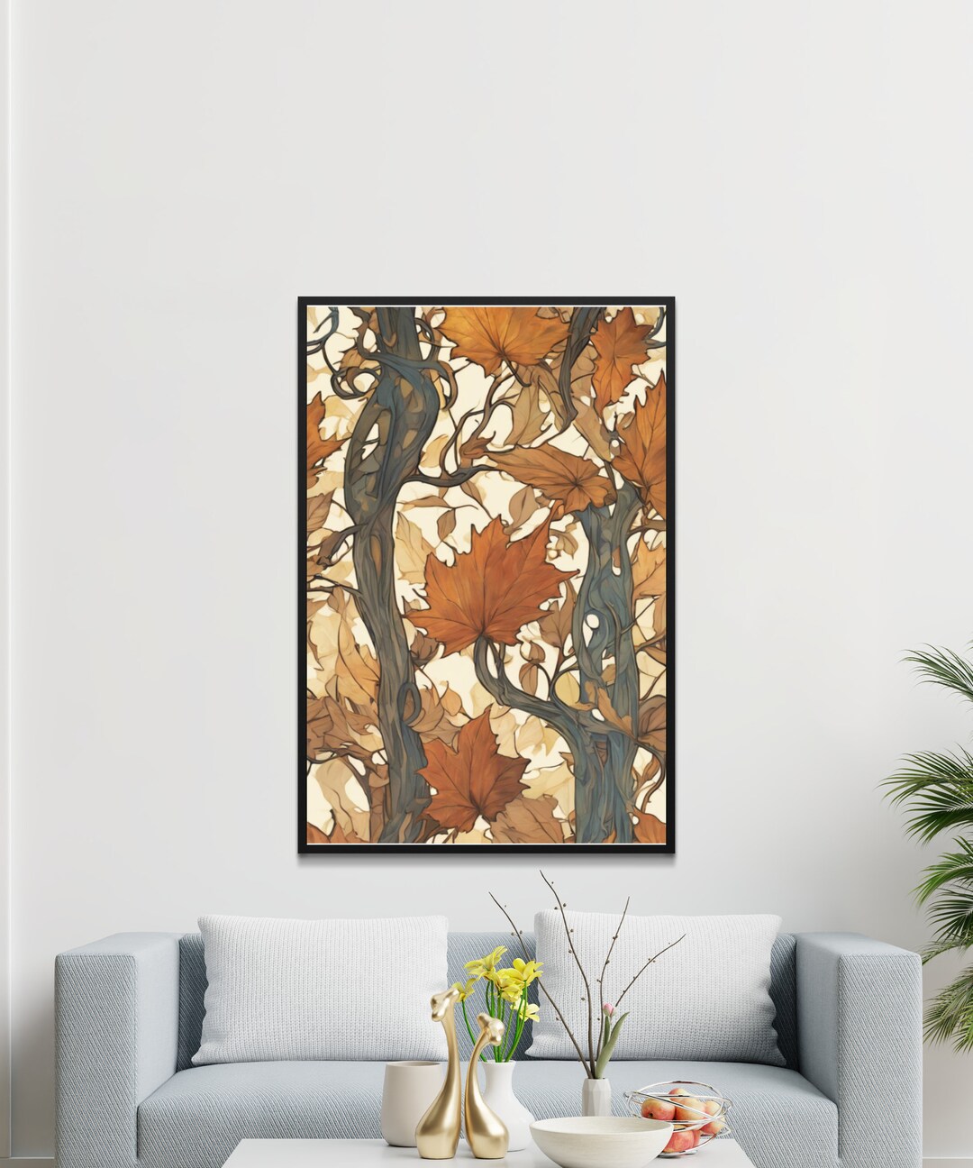 Autumn Leaves Wall Art, Nature Inspired Wall Decor, Botanical Print ...