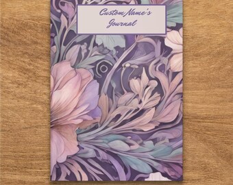 Personalized Floral Hardcover Journal, Custom Diary, Unique Gift for ...