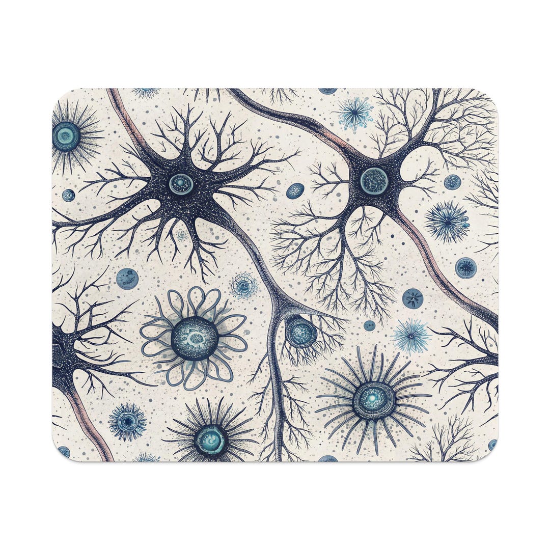 Neurons Mouse Pad, Science-inspired Desk Accessory, Unique Neuron ...