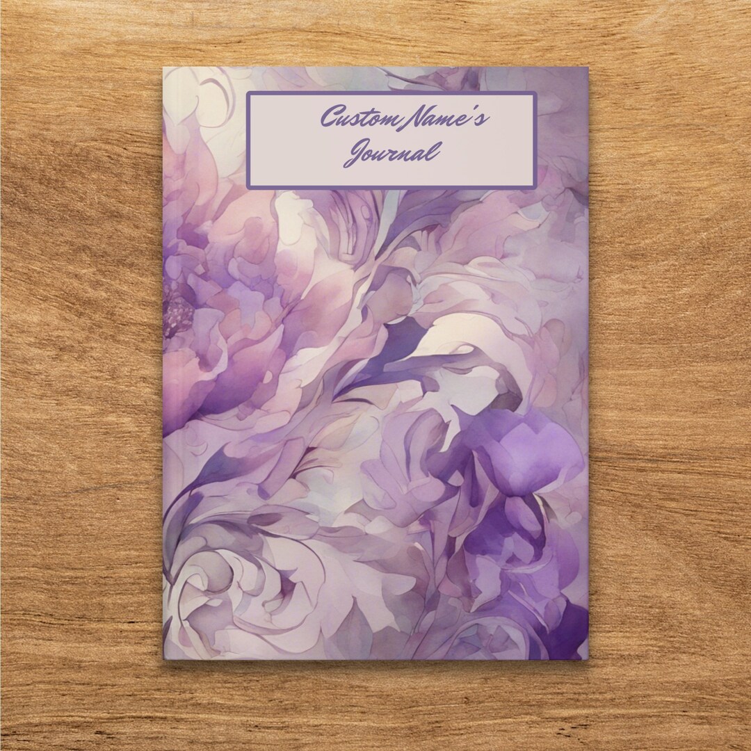 Beautiful Floral Design Journal, Customizable Cover Journal, Unique Art ...