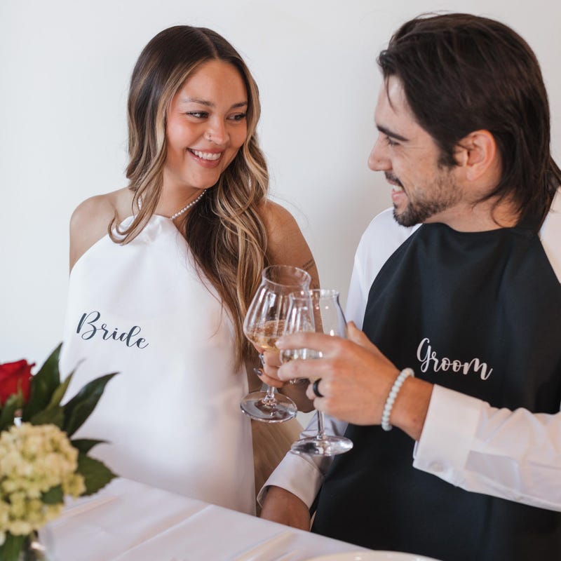 Wedding Bibs Couple - Etsy