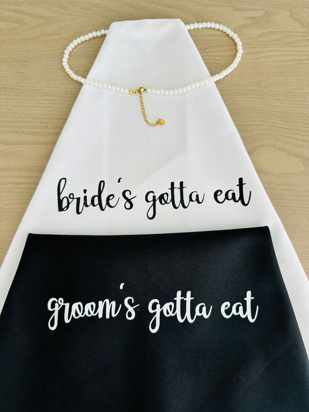 Bride & Groom Wedding Bibs: Handmade Bridal Shower Gift - Etsy