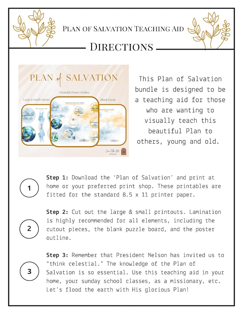 Plan of Salvation Bundle, Teaching Aid - Etsy