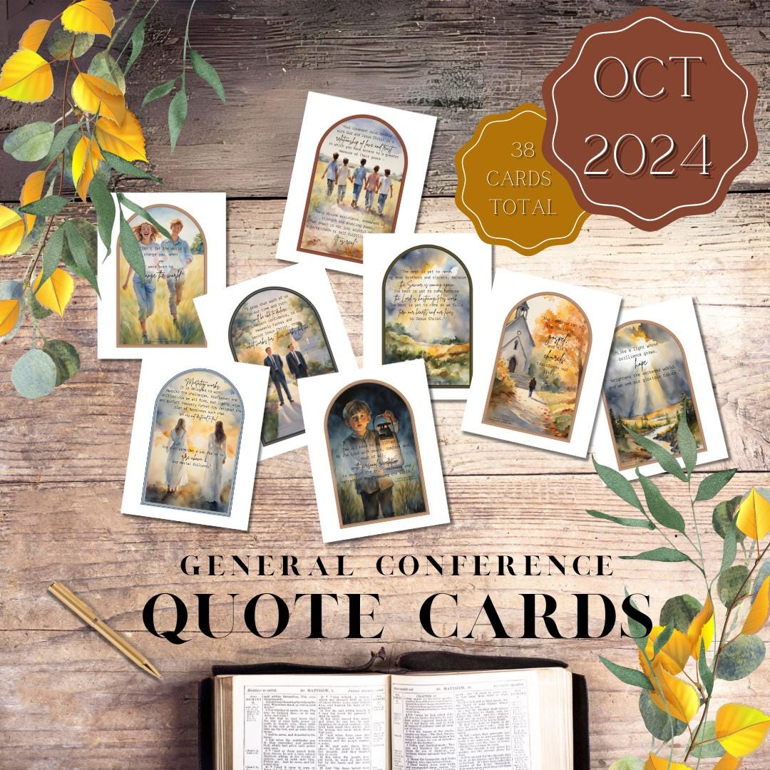 October 2024 General Conference Quote Cards - Etsy