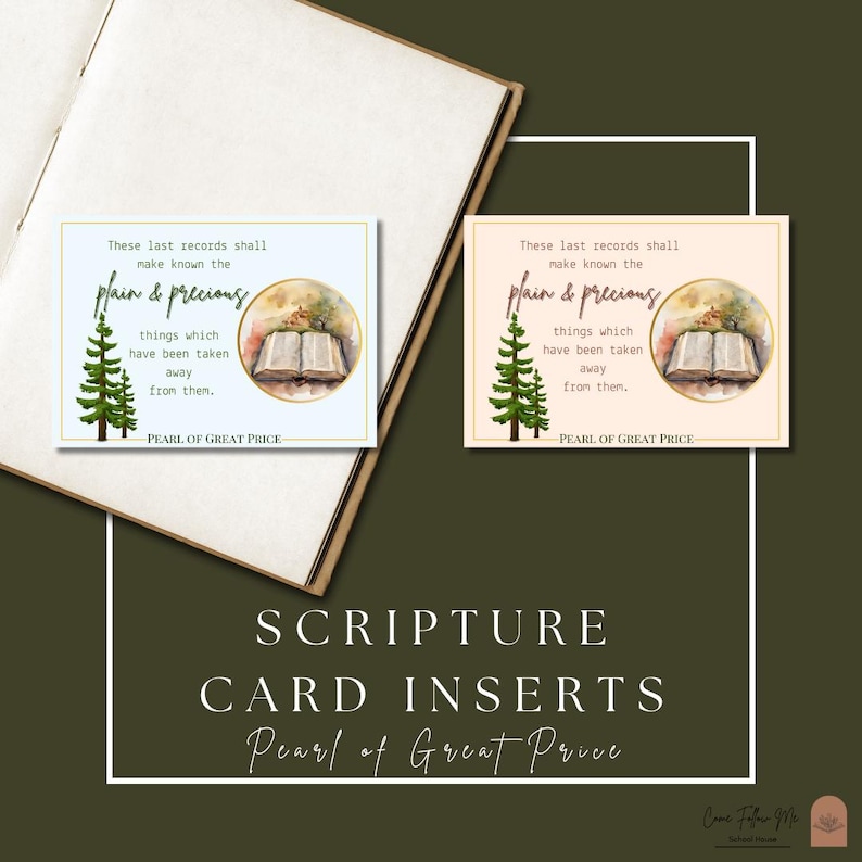 Title Page Scripture Card Inserts: D&C, Book of Mormon, New and Old ...