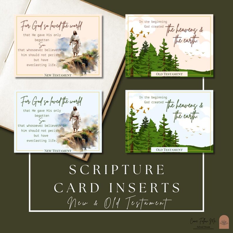 Scripture Title Page Card Inserts: Church Teaching Aid (printable) - Etsy