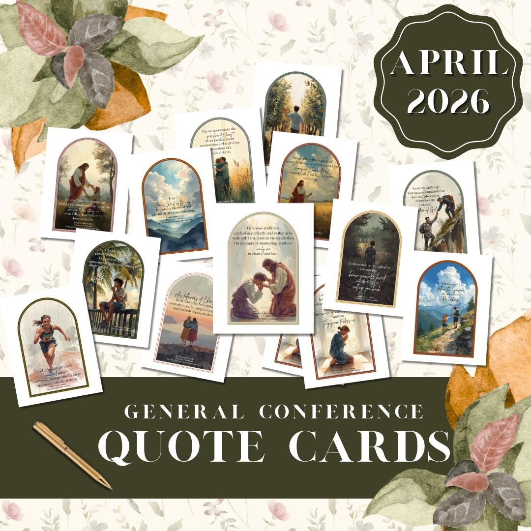April 2026 General Conference Quote Cards, Handout, Digital Download ...