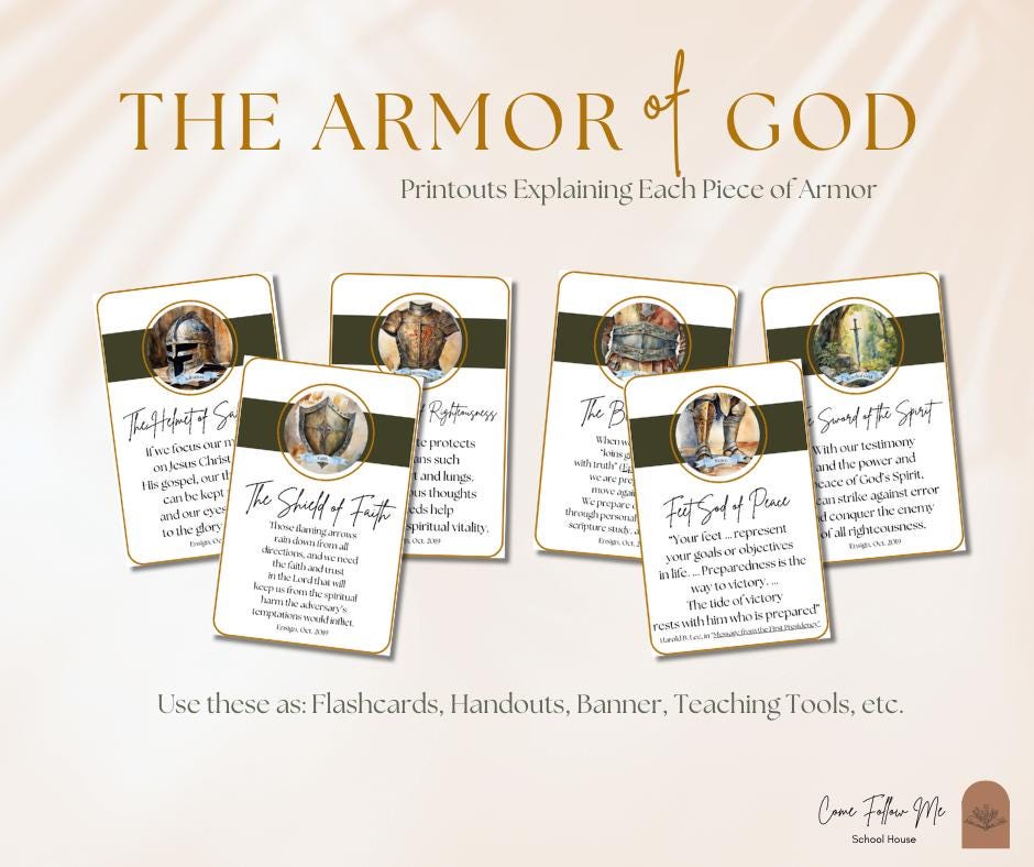 Armor of God Teaching Aid: Poster, Puzzle, Handouts, Etc! - Etsy