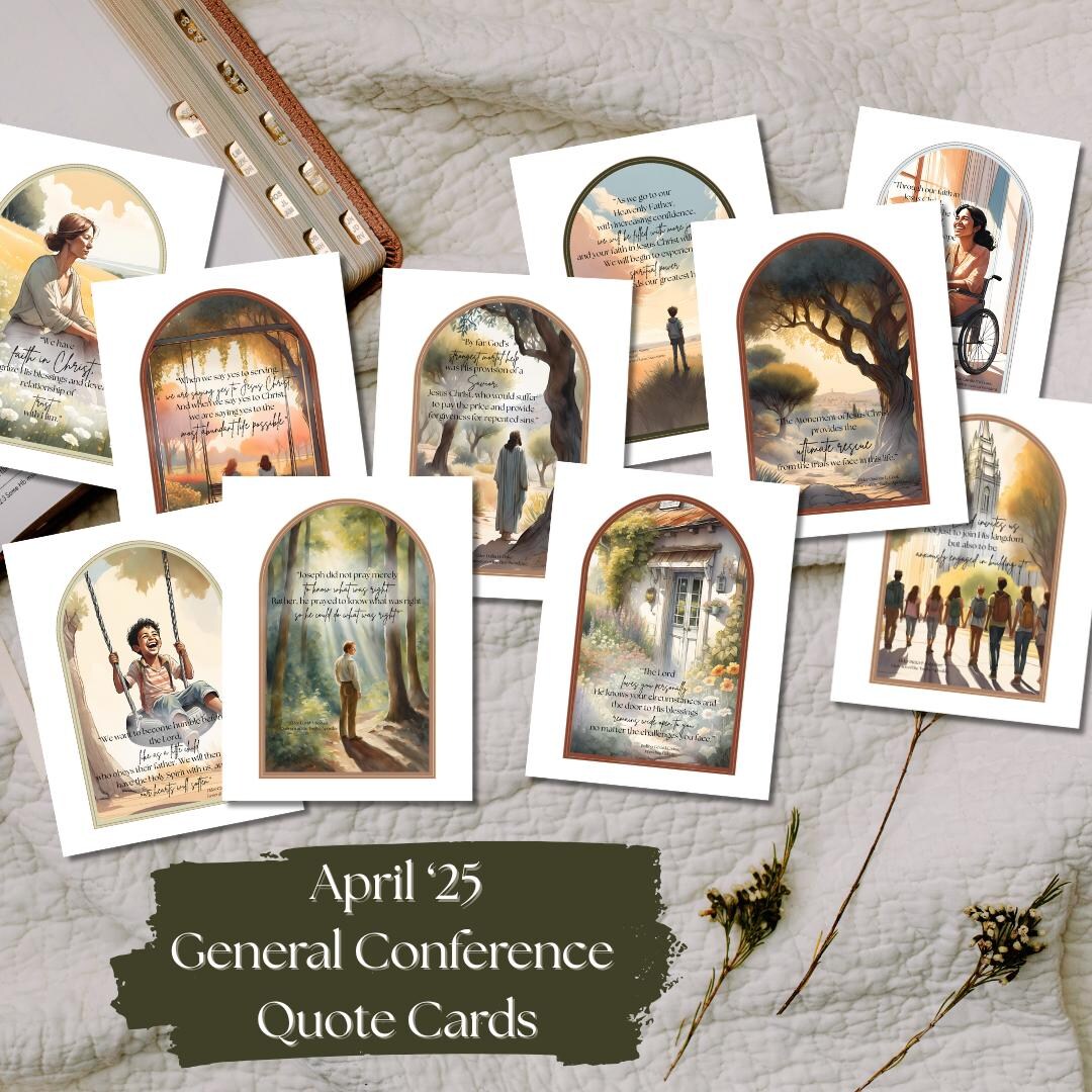 April '25 General Conference Quote Cards, Handout, Digital Download ...