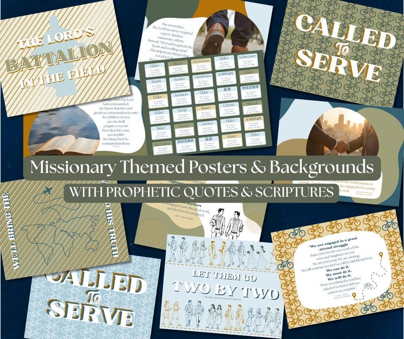 LDS Missionary Bulletin Board Kit, World Map, Posters (digital Download ...