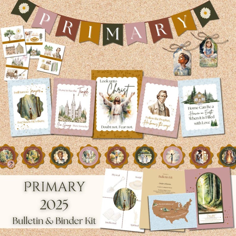 2025 Primary "look Unto Christ" Bulletin, Binder, & Classroom Kit, the ...