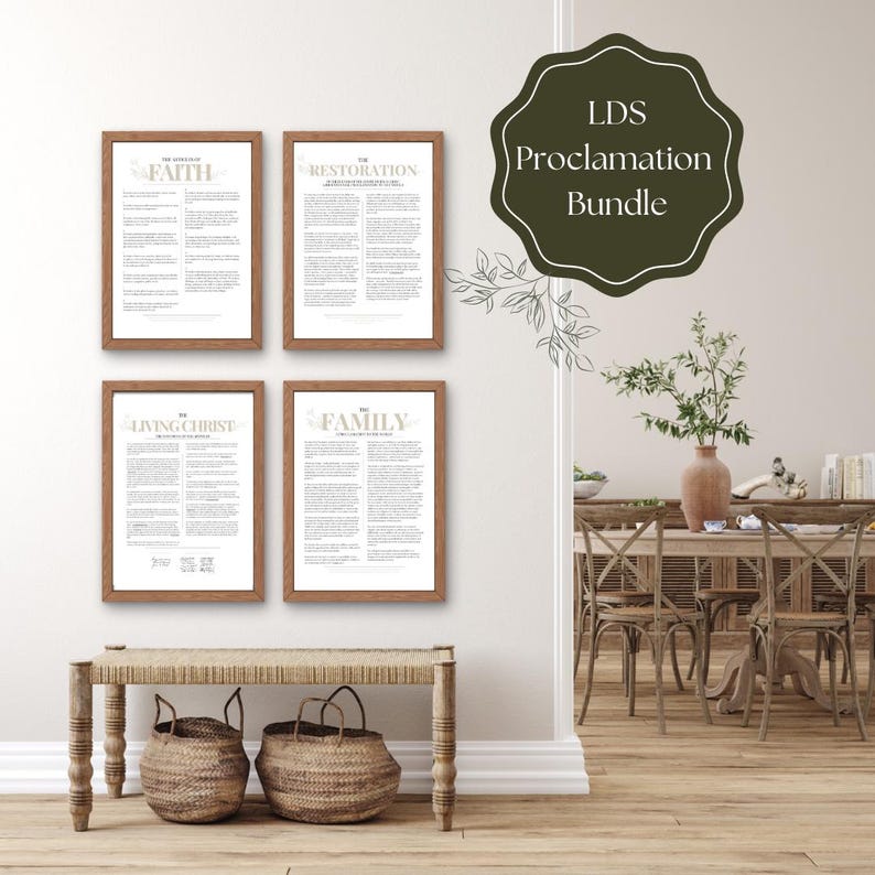 The Church of Jesus Christ Proclamation Posters (set of 4) - Etsy