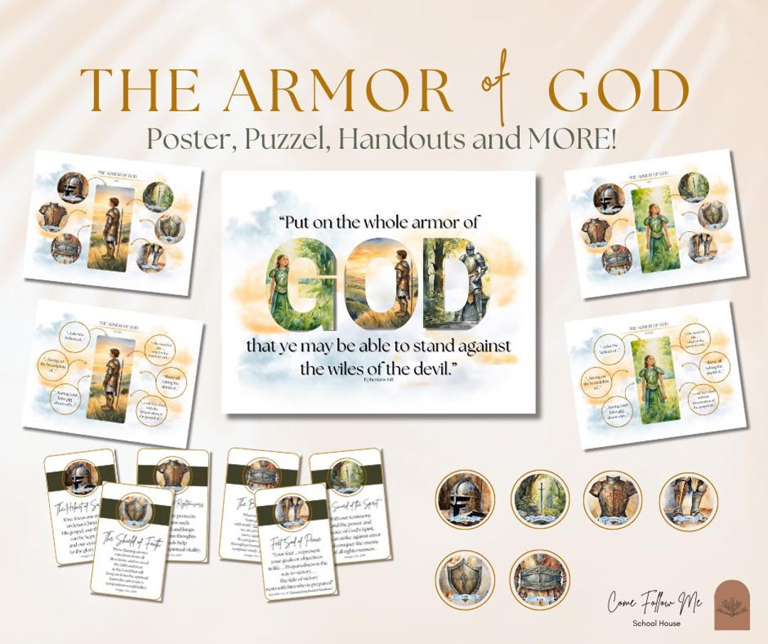 Armor of God Teaching Aid: Poster, Puzzle, Handouts, Etc! - Etsy