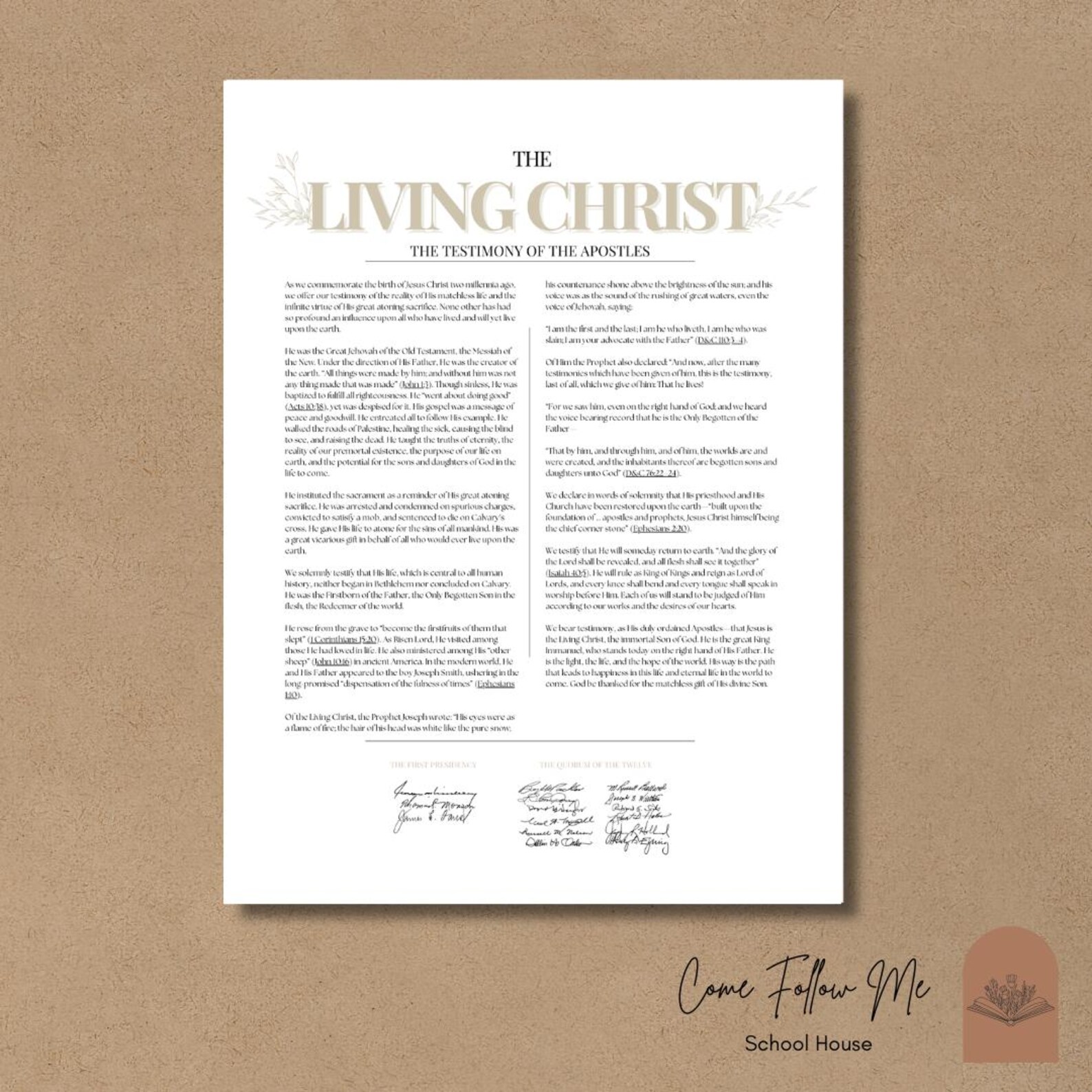 The Church of Jesus Christ Proclamation Posters (set of 4) - Etsy