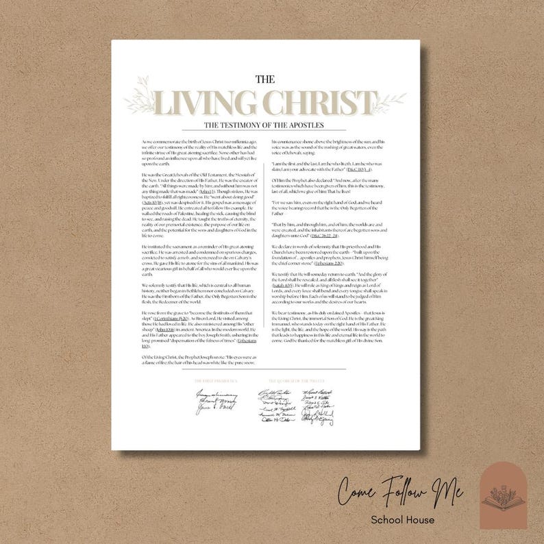 The Church of Jesus Christ Proclamation Posters (set of 4) - Etsy
