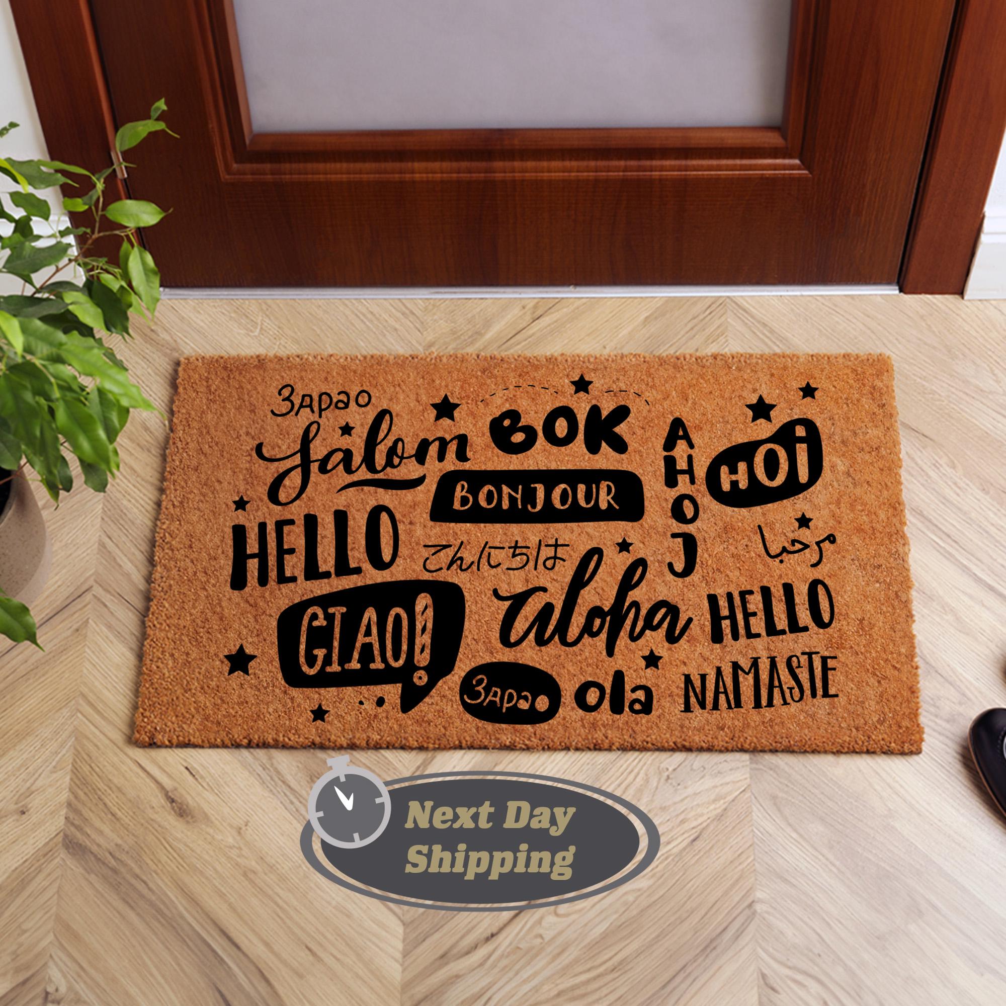 Hello Different Languages Welcome Mat, Welcome Mat, Closing Gift, New ...