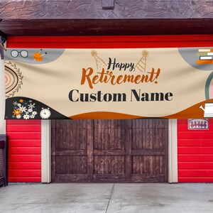 Custom Retirement Banner, Happy Retirement Banner, Happy Retirement Day ...