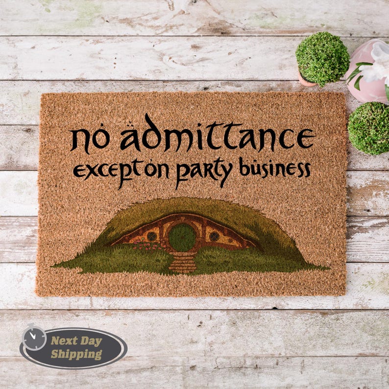 No Admittance Cave Doormat, Movie Lover Gift, Geek Chic Doormat, Funny ...