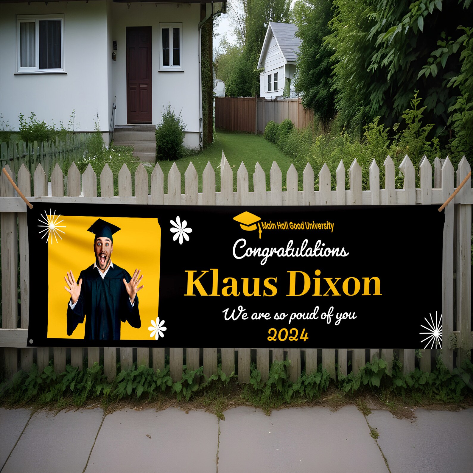 Personalized Graduation Banner, Class of 2024 Banner, Graduation Party ...