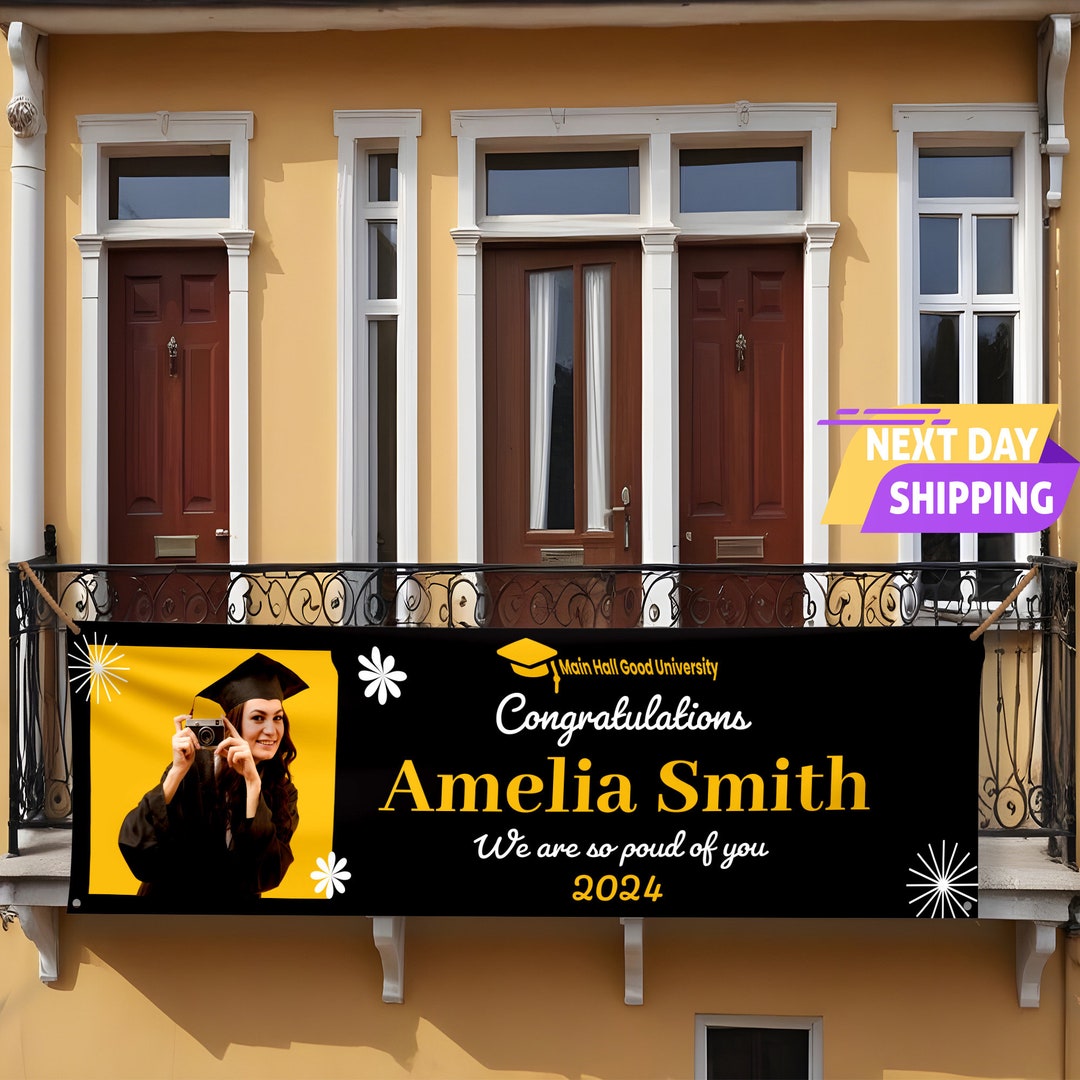 Personalized Graduation Banner, Class of 2024 Banner, Graduation Party ...