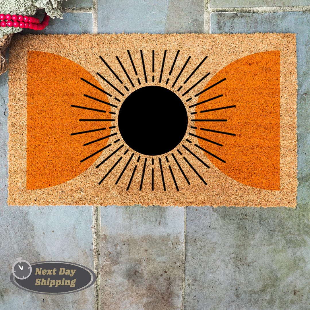 Mid Century Modern, Welcome Mat, Front Door Decor, Mid Century Modern ...