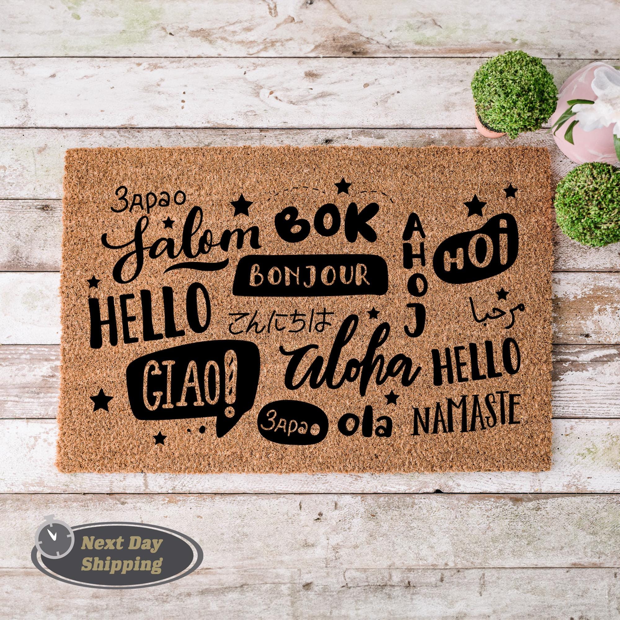Hello Different Languages Welcome Mat, Welcome Mat, Closing Gift, New ...