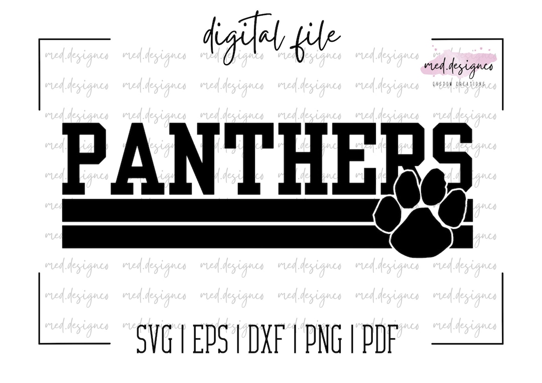 Panthers Svg, Panthers Mascot, Panthers, Mascot, Paw, Team, Spirit ...