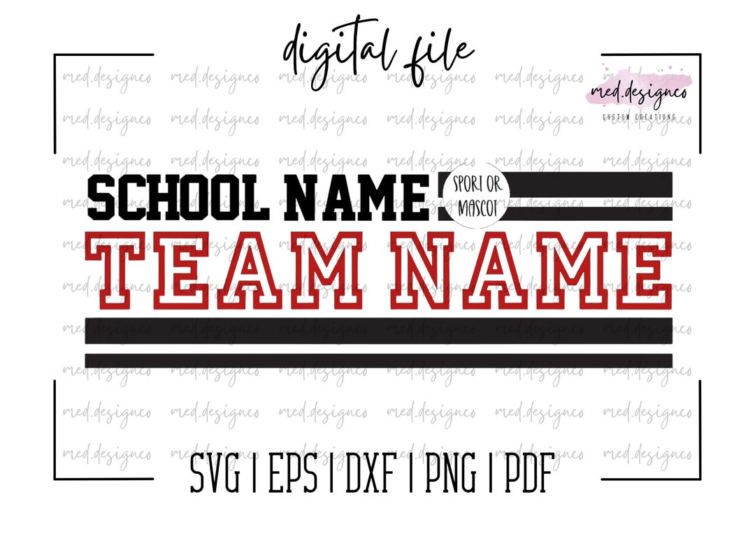 Custom, Personalized, School, Team, Spirit, Mascot, Svg, Dxf, Eps, Png ...