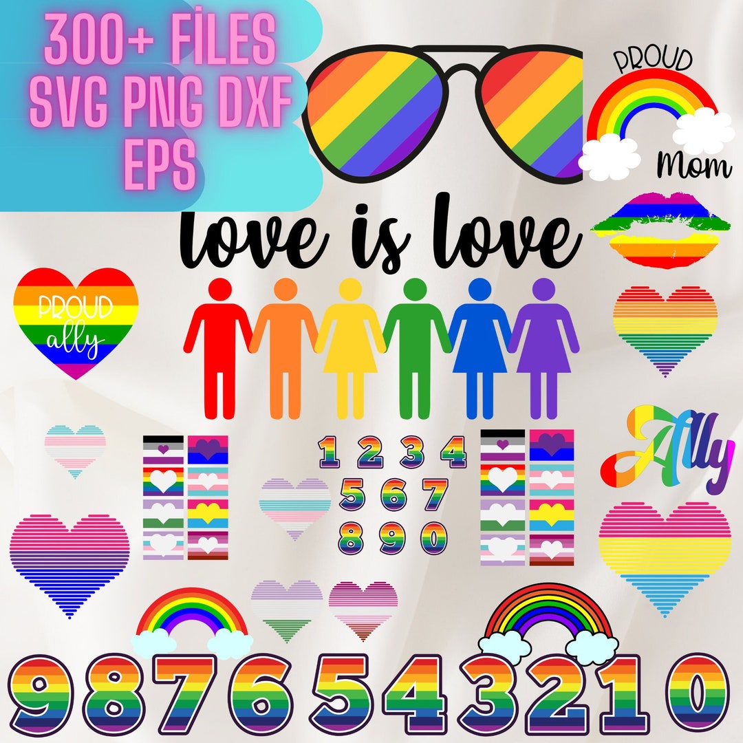 LGBTQ SVG Bundle, Gay Pride SVG Bundle, Gay Svg, Pride Svg, Rainbow Svg ...