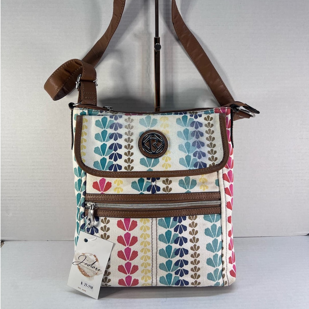 Relic by Fossil Multi-colored Flower Pattern Crossbody Purse - Etsy