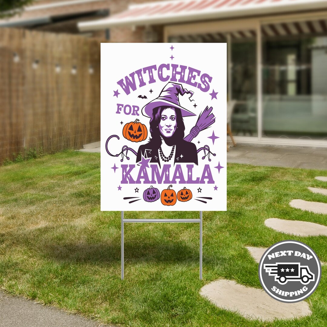 Witches for Kamala Halloween Yard Sign, Kamala Harris, Support Kamala ...