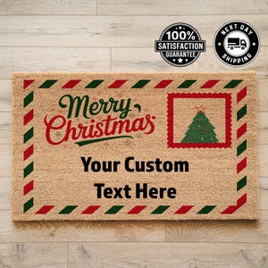 Letter to Santa Welcome Mat, Custom Doormat, Personalized Christmas ...