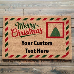 Letter to Santa Welcome Mat, Custom Doormat, Personalized Christmas ...