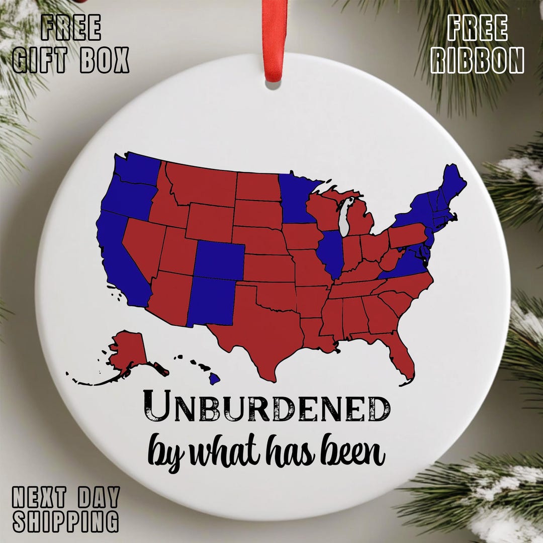 2024 Election Map Ornament, Donald Trump, President Trump Ornament ...