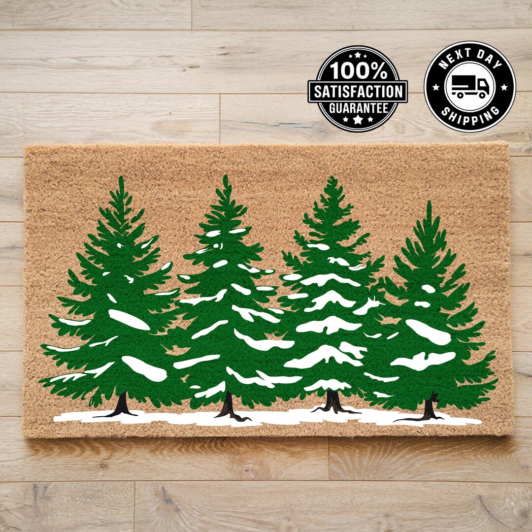 Christmas Tree Doormat, Christmas Doormat, Front Door Mat, Outdoor Mat ...