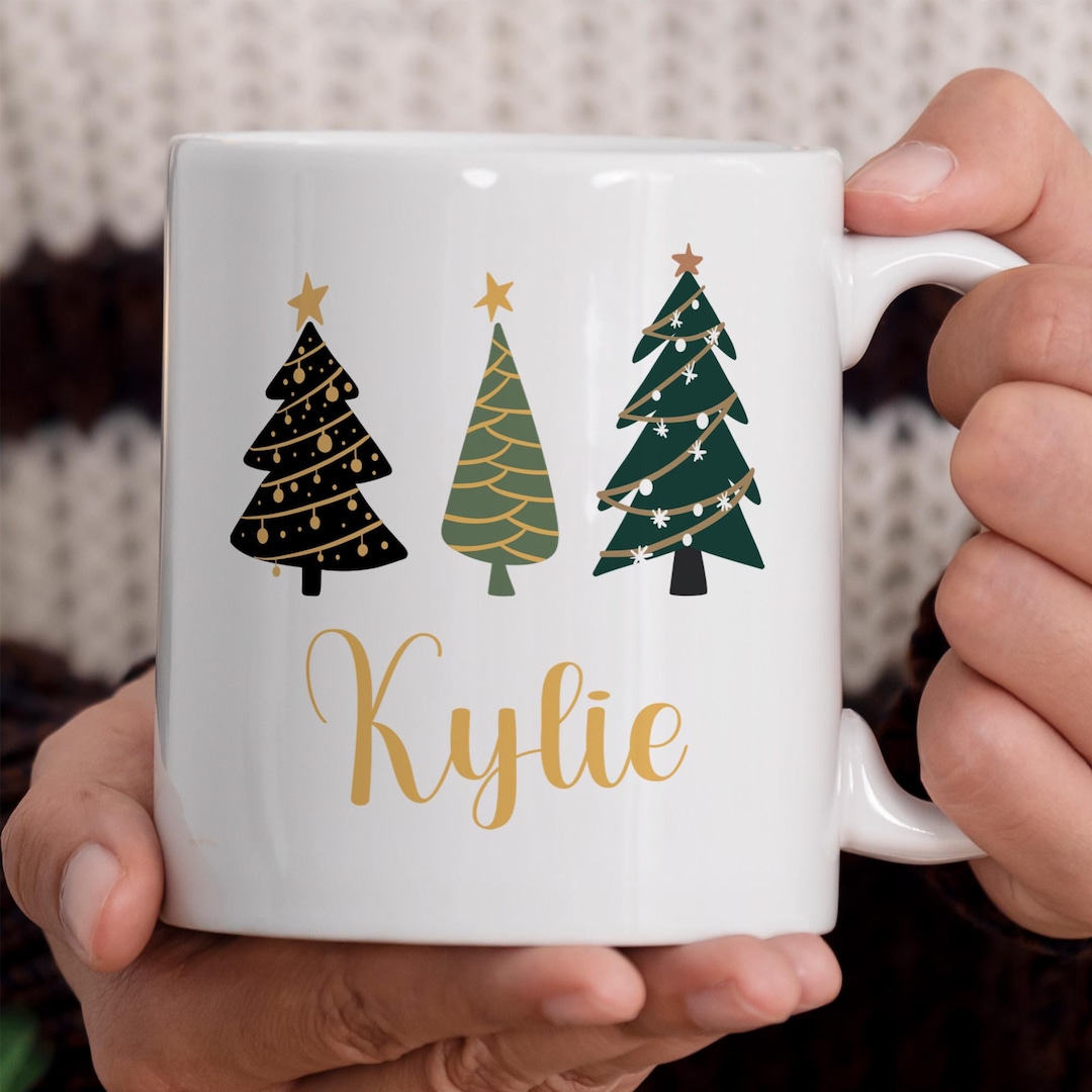 Custom Christmas Trees Mug, Christmas Aspen Mug, Christmas Mug, Coffee ...