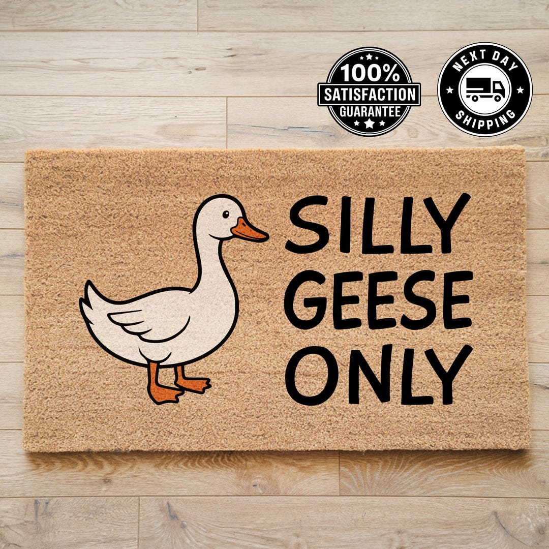 Farmhouse Silly Geese Only Doormat, Funny Goose Mat, Entryway Decor ...