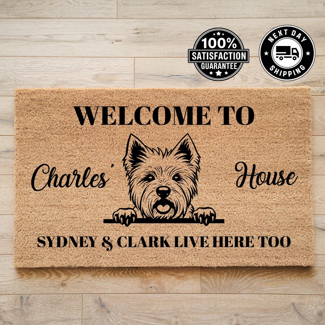 Custom Dog Doormat Doormat, Custom Doormat, Front Door Mat, Family Gift ...