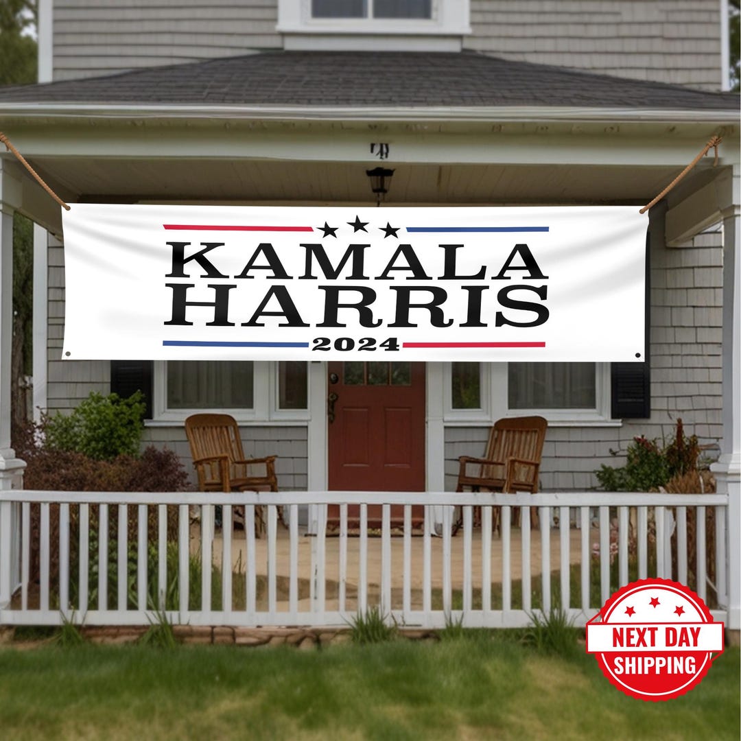 Kamala Harris Banner, Kamala Sign, Madam President, Vote 2024, Election ...