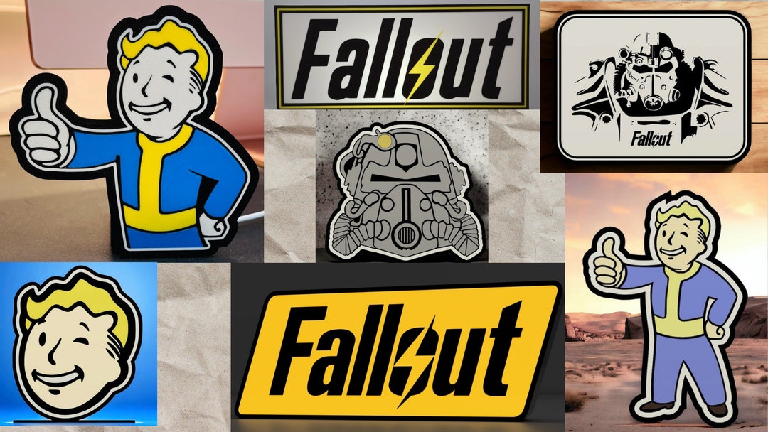 Fallout Led Light Box Collection 7 Designs 3D STL High Quality STL 3D ...