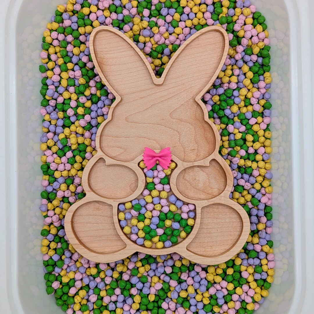 Sensory Play Tray, Easter Bunny Sensory Tray, Bunny Tray, Kids Sensory ...