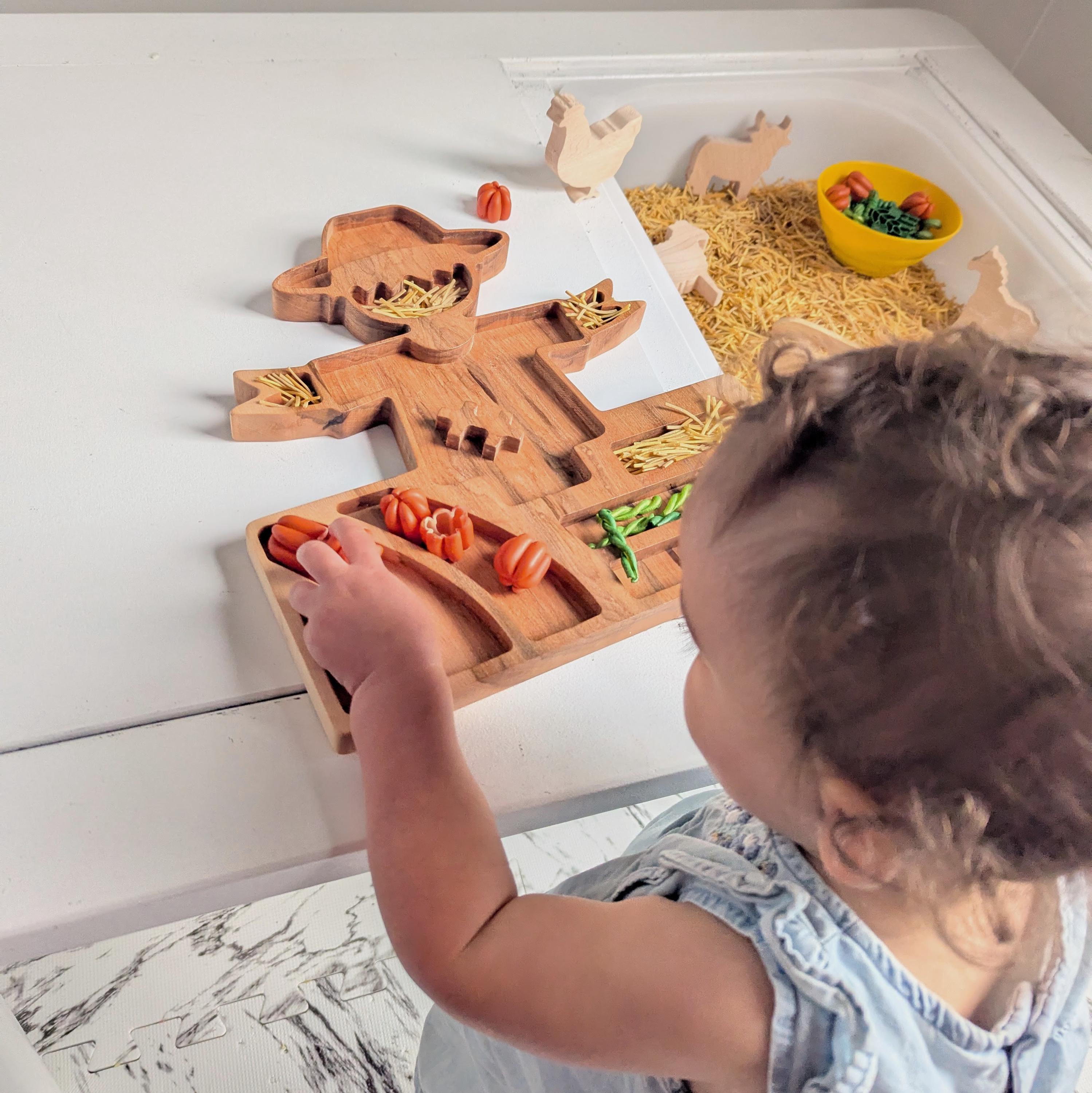 Sensory Play Tray, Scarecrow Sensory Bin Tray, Farm Sensory Bin, Flisat ...