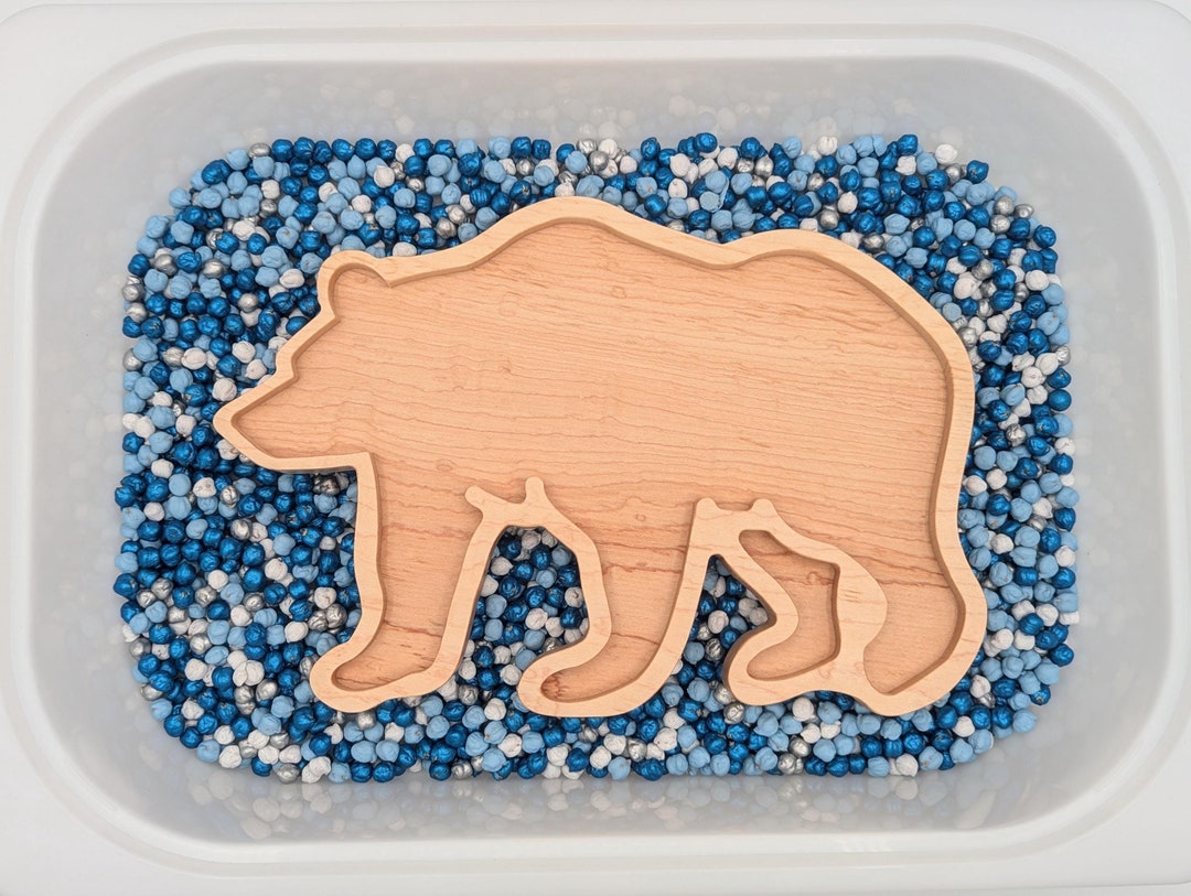 Sensory Play Tray, Polar Bear Sensory Tray, Arctic Sensory Bin, Winter ...