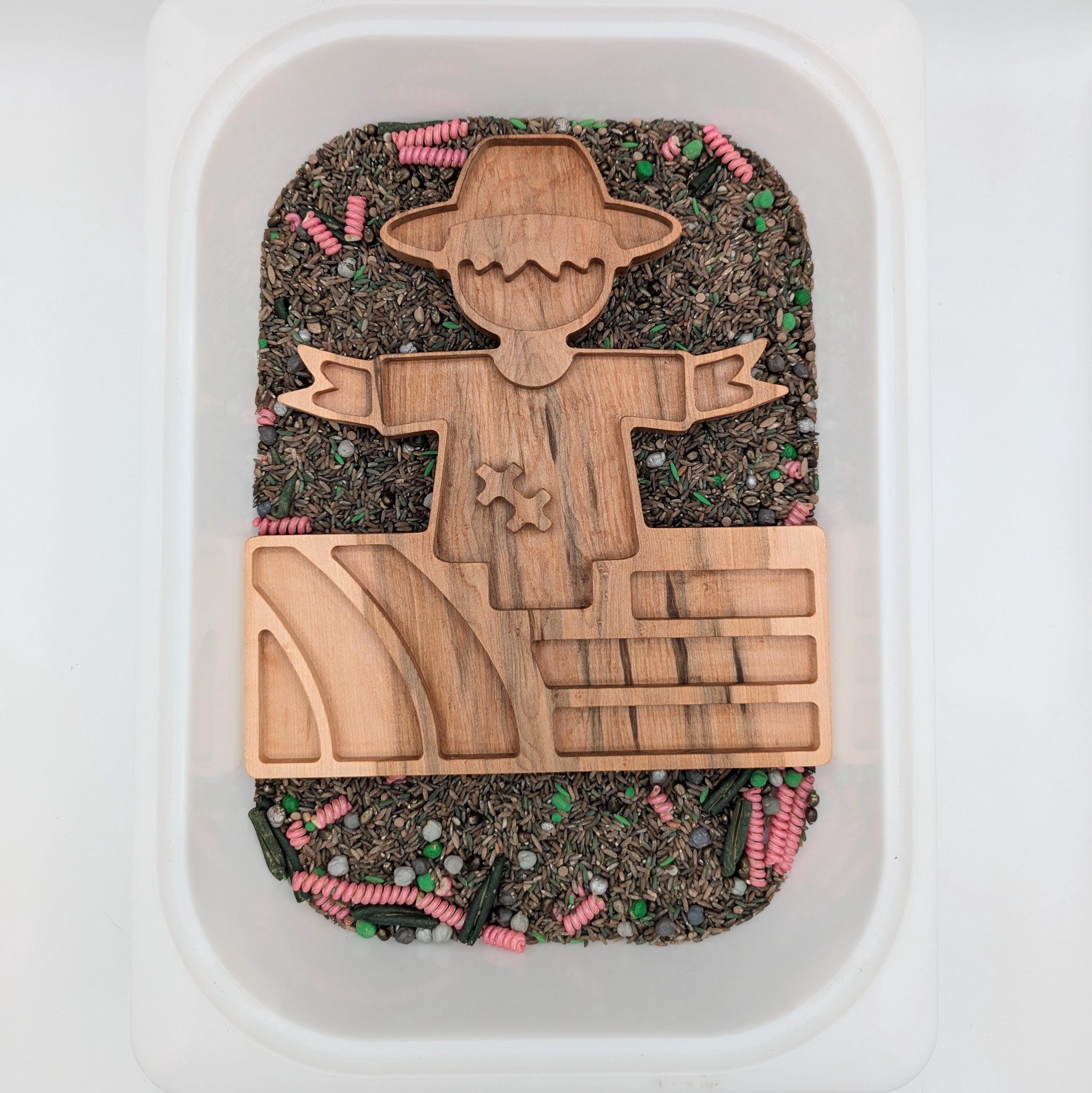Sensory Play Tray, Scarecrow Sensory Bin Tray, Farm Sensory Bin, Flisat ...