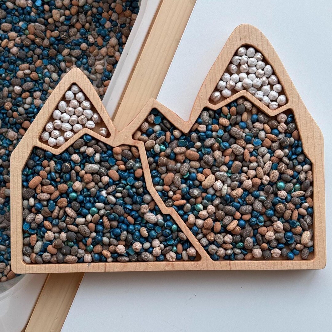 Sensory Play Tray, Mountain Sensory Tray, Snowy Mountain Playscape ...