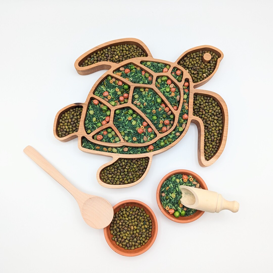 Sensory Play Tray, Turtle Sensory Bin Tray, Wood Sensory Boards ...