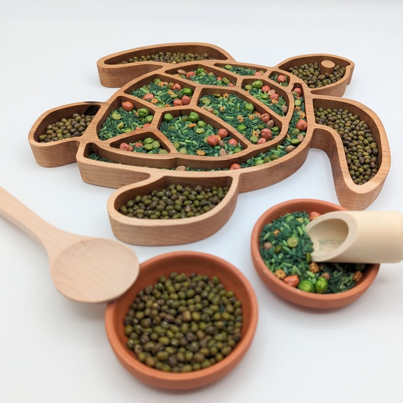 Sensory Play Tray, Turtle Sensory Bin Tray, Wood Sensory Boards ...