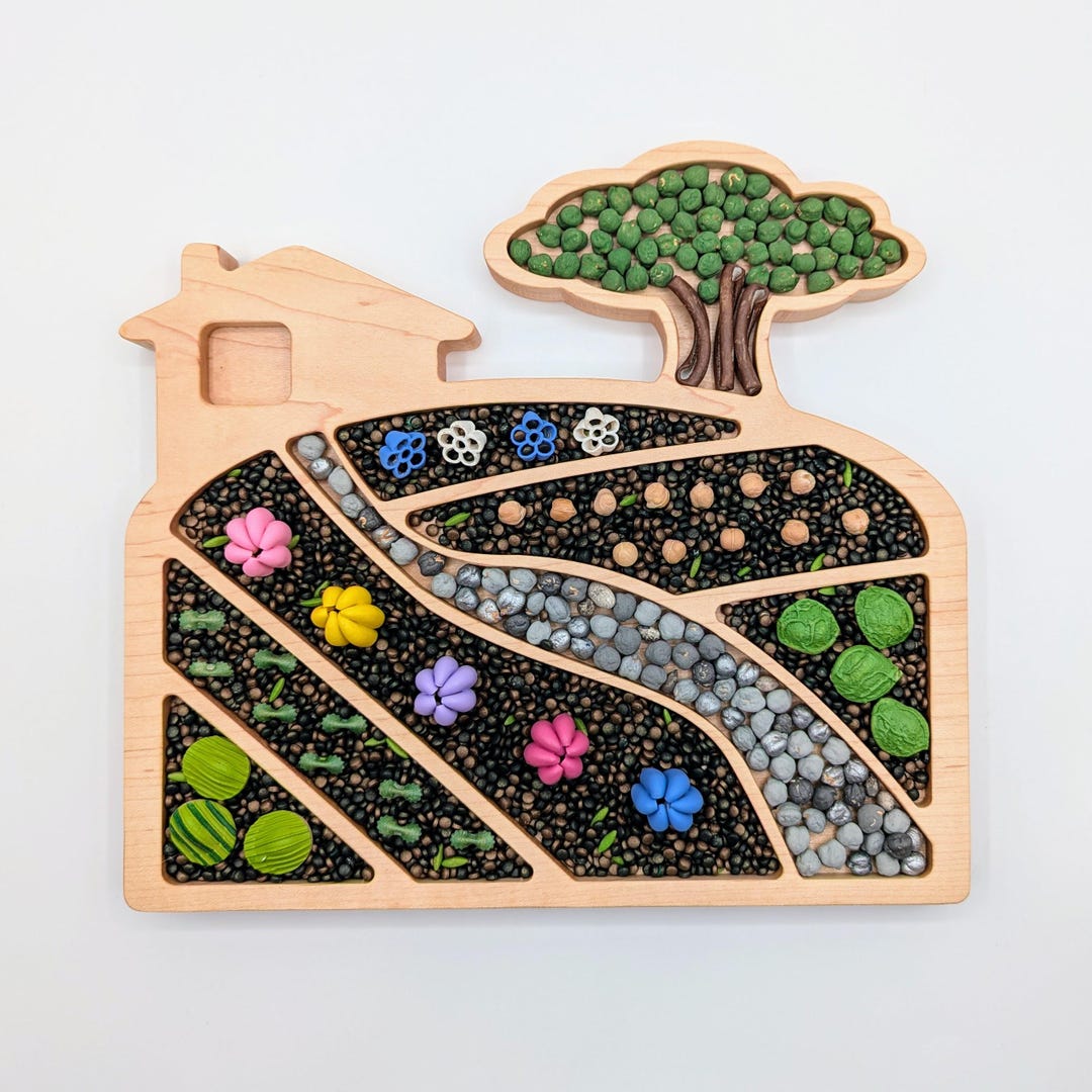 Sensory Play Tray, Home Garden Sensory Tray, Spring Tray, Kids Sensory ...