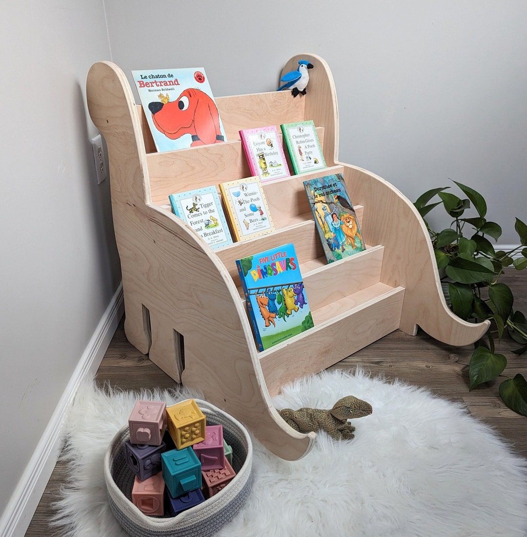 Dinosaur Bookcase Montessori Bookshelf, 0-6 Months Baby Toys, 1 Year ...